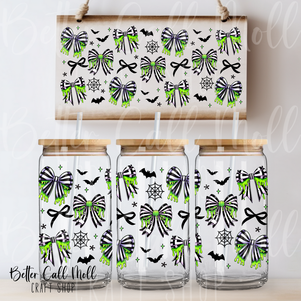 Slime Bows UV DTF 16oz Tumbler Wrap – Better Call Moll Craft Shop