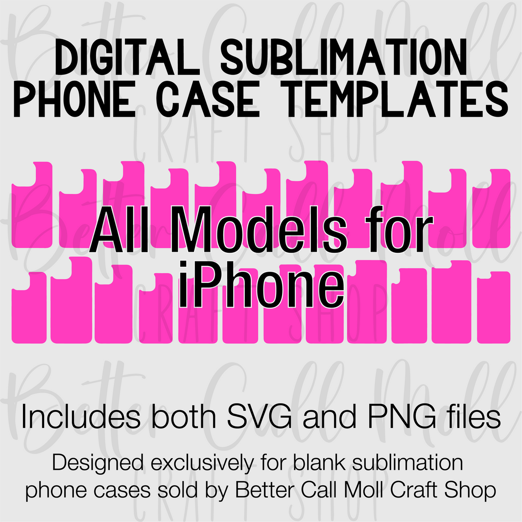 iPhone Case Templates – Better Call Moll Craft Shop